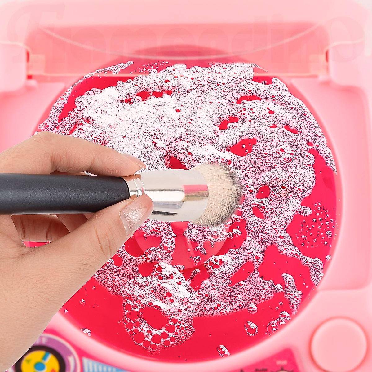 Framendino, Pink Makeup Brush Sponge Washing Machine Automatic Drying Puff