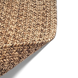 Capel Rugs Claire Washable Reversible Indoor Outdoor 4' x 6' Oval Chestnut Braided Area Rug Made in The USA