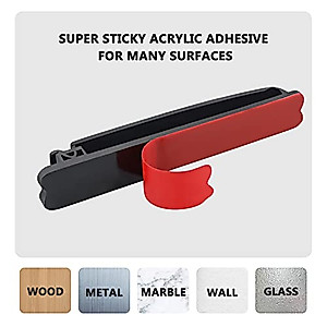 SOULWIT Cable Holder Clips, 5 Pack Self Adhesive Cord Organizer for Home/Office/Desk/Car/Phone/USB Cable Wire Management (for Cables Less Than 5mm) - Black