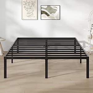 Novilla Full Size Bed Frame, 14 Inch Metal Platform Bed Frame Full Size No Box Spring Needed, Heavy Duty Steel Slat Support, Easy Assembly