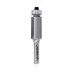 Amana Tool 47104 Flush Trim 1/2-Inch Diameter by 1-Inch Cutting Height by 1/4-Inch Shank 2-Flute Router Bit