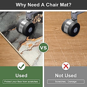 Anidaroel Office Chair Mat for Hardwood/Tile Floor, 48"x60" Desk Chair Mat for Office Gaming, Under Desk Rug for Rolling Chair, Anti-Slip Computer Chair Mat, Low-Pile Carpet Protector Rug