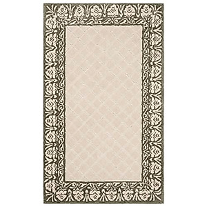 Safavieh Total Performance Collection 2' x 3' Light Green TLP755H Hand-Hooked Border Area Rug