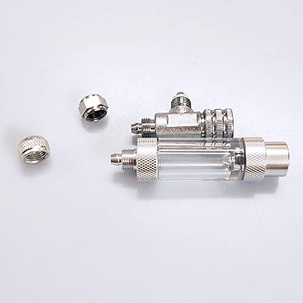 BASE WAVE Aquarium CO2 Needle Valve Regulator Flow Control,Bubble Counter,Check Valve 3 in 1 (Both Ends for CO2 Tubing)…