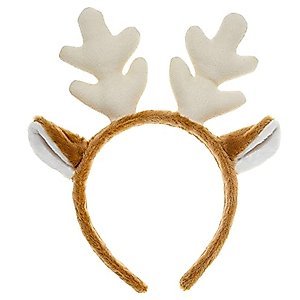 Olivemont Reindeer headband for Christmas party costume with deer antlers and ears