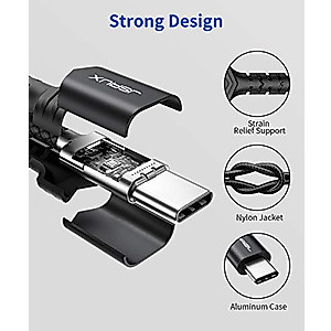 JSAUX 2-Pack USB C to 3.5mm Audio Headphone Adapter, Type C to Aux Jack Adapter Right Angle Dongle with DAC Chip Compatible with Samsung S22 S21 S20 Plus Ultra, Pixel, OnePlus, iPad Pro etc -Black