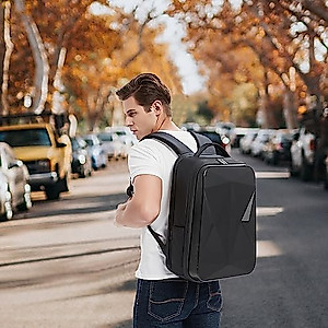 JUMO CYLY Hard Shell Laptop Backpack 35L, Waterproof Travel Backpack Business Computer Bag Fit 15.6 Inch Gaming Bag with USB Charging Port