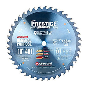 Amana Tool - PR1040C Electro-Blu Carbide Tipped Prestige General Purpose 10 Inch Dia 40T A