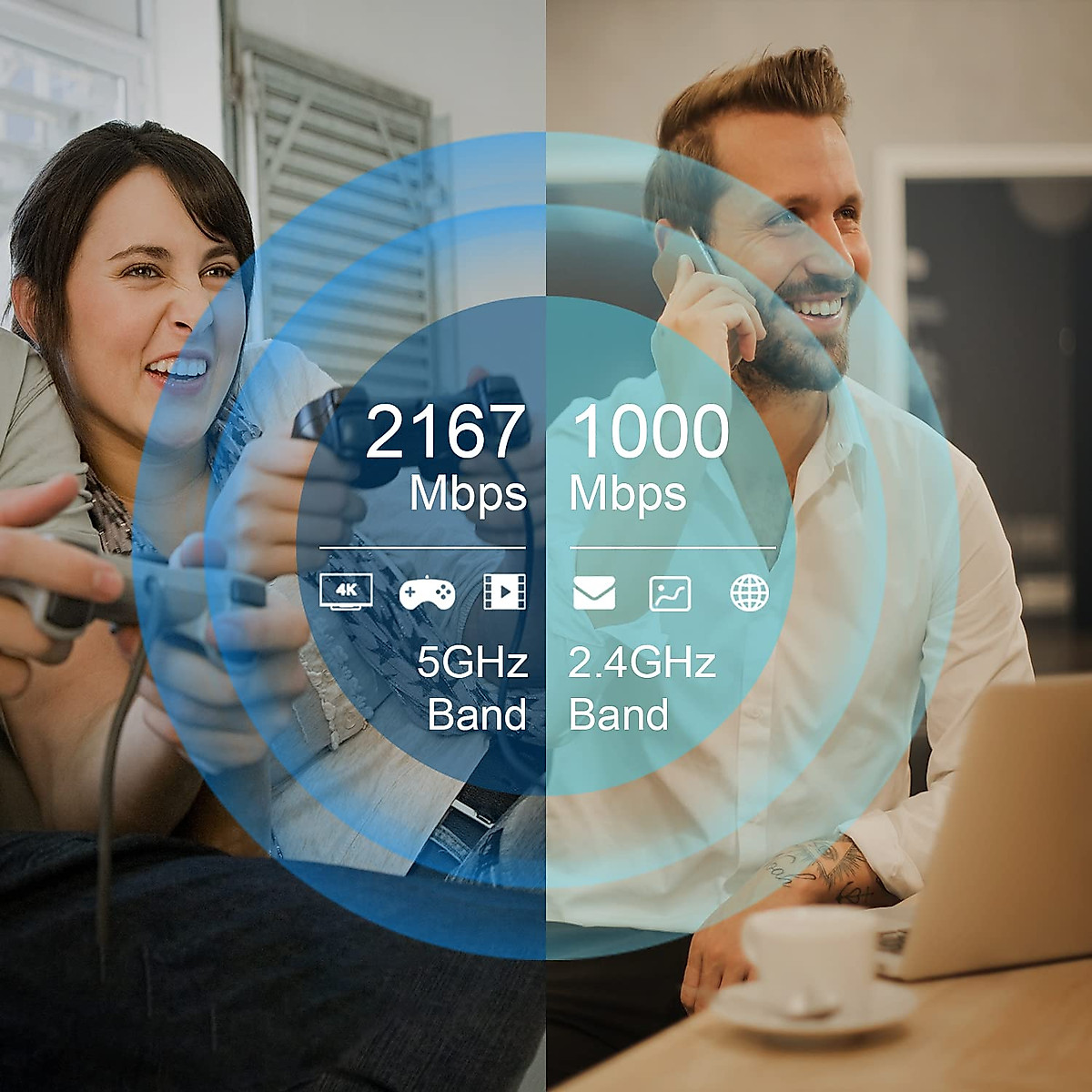 Wavlink AC 3200 Smart WiFi Router-Dual Band MU-MIMO Gigabit Wireless Internet Router to 3200 Mbps| Up to 2500 sq.ft Coverage & 100 Devices,Support Guest WiFi, Parental Control, QoS-Gold