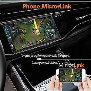 [HD 1024 * 600] Double Din Car Stereo Compatible with Apple CarPlay and Android Auto, Full Touch 7 Inch LCD Touchscreen Radio with Voice Control, Bluetooth, Waterproof Backup Camera, Mirror-Link