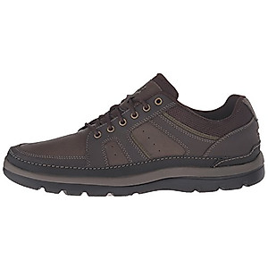 Rockport Men's Get Your Kicks Mudguard Blucher, Dark Brown Leather, 12 Wide