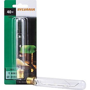 Sylvania 18152 40-Watt Clear Tubular Intermediate Base Incandescent T6.5 Bulb 1 Count (Pack of 1)