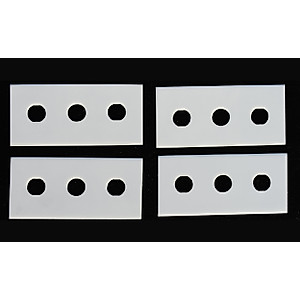 43mm x 22mm CERAMIC 3-hole Slitter Blade(1) (.3mm thick) “3-hole slitters” - double edged