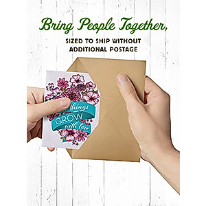 American Meadows Wildflower Seed Packets ''All Things Grow with Love'' Party Favors (Pack of 20) - Wildflower Seed Mix, Party Favors for Weddings, Valentine's Day, Anniversaries, Thank You