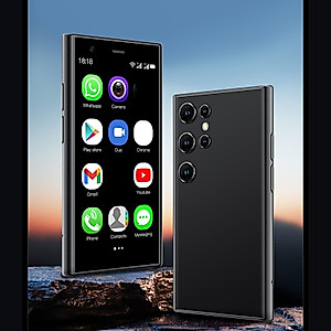 3.0 Inch Mobile Phone, S23 Pro Mini Smartphone with 2GB RAM 16GB ROM Storage, Ultra Thin WiFi Android8.1 Unlock Cellphone, 3D Glass Screen, 1000mAh Battery for Adults Kids (Black)