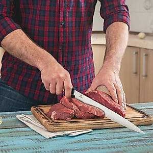 sawkit Sashimi Sushi Knife 7-9 Inch/Fish Perfect Boning Knives/Bread Chef's/For Cutting Sushi/Sashimi Fish Filleting Slicing/Very Sharp Stainless Steel Blade Meat and Peeling Multi-Purpose Kitchen