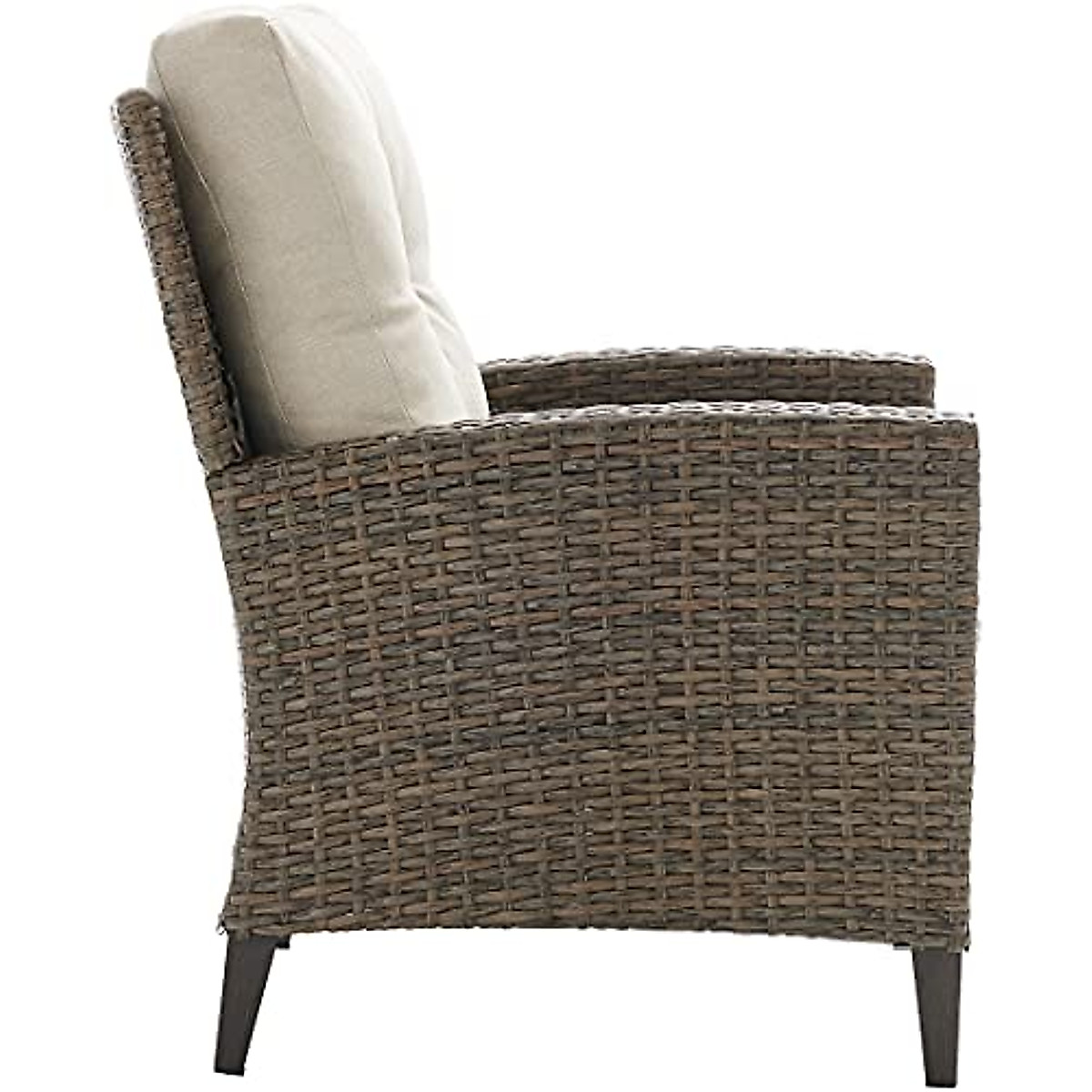 Crosley Furniture CO7160-LB Rockport Outdoor Wicker High Back Arm Chair, Light Brown