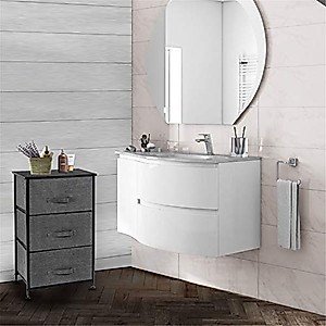 Corodo 3 Drawers Dresser Fabric Furniture Storage Tower Unit for Bedroom, Hallway, Entryway, Hallway Closet Organizers - Sturdy Steel Frame, Wood Top, Easy Pull Handle Bins