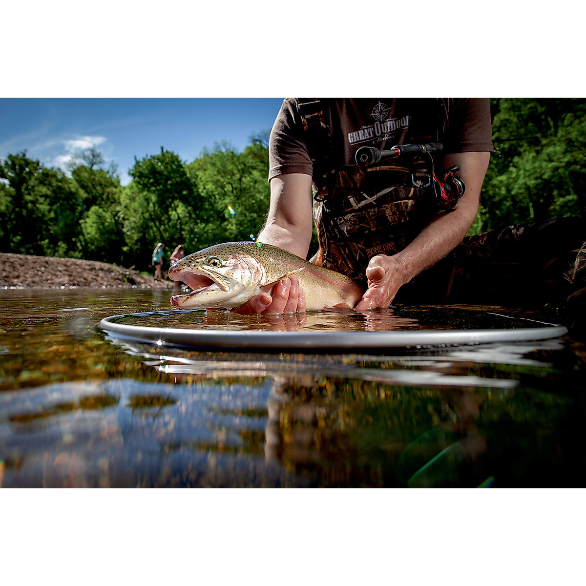 Frabill Floating Wade Net 19"x 25" Hoop Size, Black