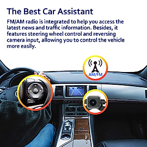 Double Din Car Stereo with Bluetooth - Corehan 7 Inch Touch Screen Car Radio AM FM Compatiable with Carplay Android Auto Mirror Link