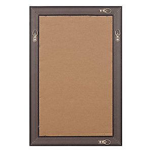 Everly Hart Collection 16x24 Beveled Wall Accent Mirror With Angled Beveled Mirror Frame Silver