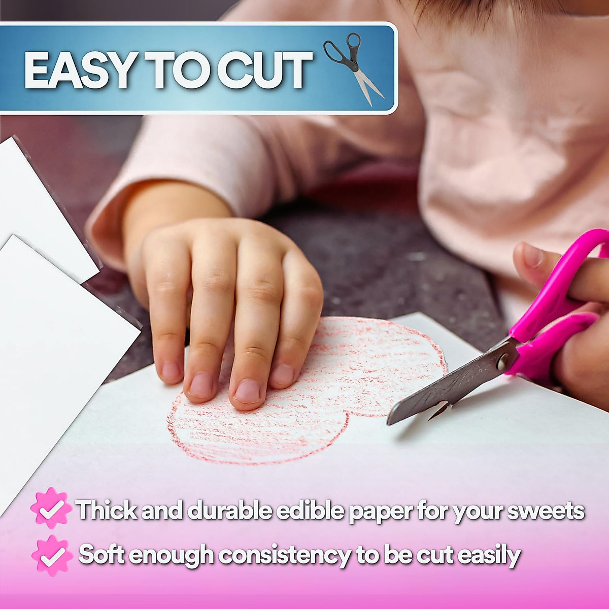 paper2eat Frosting Sheets Premium (Icing Sheets) 8.5“ x 11“ – 24 count – White Edible Printer Paper