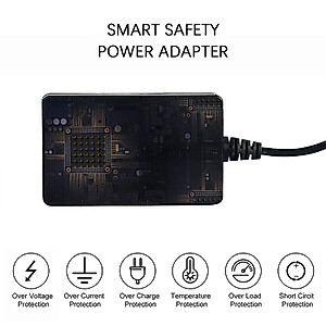 26V 1A Extra Long 6.6FT FEIYIU Power Supply Charger Cable (Input AC 100V-240V, Output DC 26 Volt 1 Amp 26 Watt) Adapter Transformer Converter DC 5.5mm x 2.1mm / 5.5mm x 2.5mm