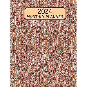2024 Student Planner Calendar - Monthly Page Format - School College Agenda, Appointment Book, Organizer, Planning Guide (v15)