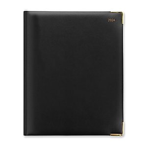 Letts Classic Quarto 2024 vertical week to view with appointments diary - black