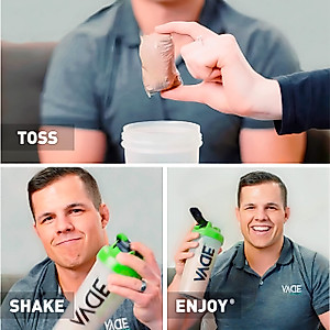 VADE Nutrition Dissolvable Protein Packs - 100% Whey Isolate Protein Powder Cappuccino - Low Carb, Low Calorie, Lactose Free, Sugar Free, Fat Free, Gluten Free - 30 Packets to Go