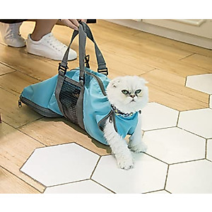 Cinf Cat Nail Clipping Cleaning Grooming Restraint Bag No Scratching Biting for Bathing Nail Trimming Injecting Examining