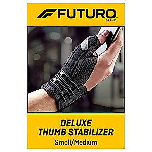 FUTURO Deluxe Thumb Stabilizer, Improves Stability, Moderate Stabilizing Support, Small/Medium