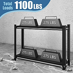 Rufokisa Garage Shelving Heavy Duty，Large Loads Adjustable Garage Storage Shelves, Metal Storage Racks and Shelving Units, Utility Rack Shelves,48”W x 18”D x 39”H,Black