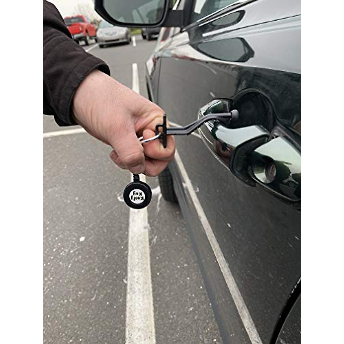 Kooty Key Germ Utility Hook Tool- Avoid Touching Bacteria Ridden Surfaces- Carabiner Included (Colors May Vary) (2 Pack, Purple)