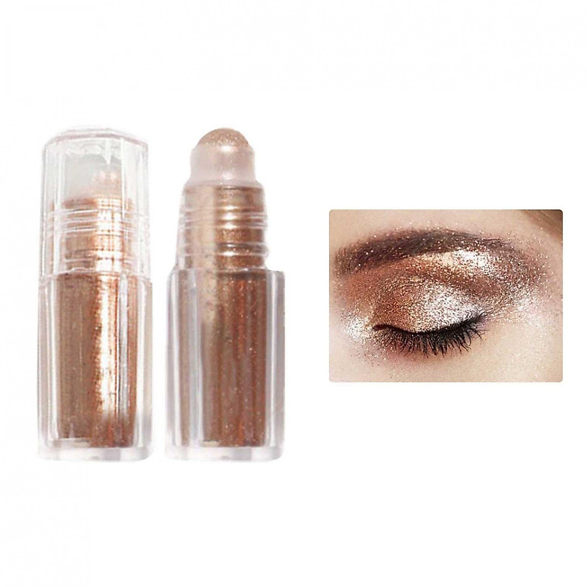 5 Colors Diamond Glitter Eyeshadow, Long Lasting Shimmer Glow Mermaid Eye Shadow, Starry Sequins Roll-On Eye Shadow, Pigmented, Long Lasting, Quick Drying, Easy to Apply, Gift For Women 1 1.0 Count