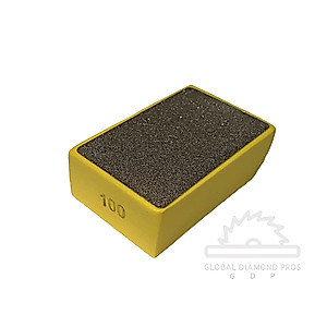 Diamond Hand Polishing Pads for Sanding & Grinding Stone, Concrete, Glass, Ceramic, Tile - 4 Pack Grit #60#100#200#400