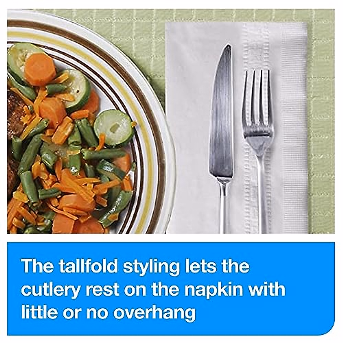 Tork Advanced Dinner Napkin, 1/8 Fold, 2-Ply, 310100, 6 x 350 napkins