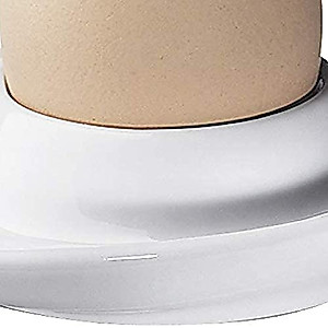 Küchenprofi Set of 2 Egg Cups with Oval Base, White Porcelain Egg Holders for Hard or Soft Boiled Eggs, 3.5-Inch by 4-Inch