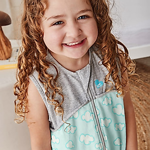 Love to Dream Lite Organic Baby Sleep Bag (6-18 Mo), Super Soft Temp Regulating Sleeping Sack, 0.2TOG Lightweight Wearable Blanket, Turquoise