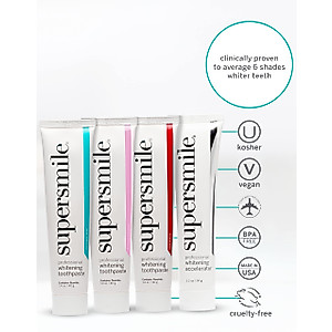 Supersmile Professional 4-Piece Flavor Sampler Kit w/ Whitening Toothpaste, Accelerator & Toothbrush