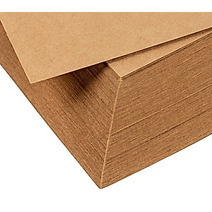 Blank Postcards - 100-Sheet Kraft Paper Postcards, Printable Blank Note Cards for Inkjet and Laser Printers, 2 Per Page 200 Cards in Total, Perforated, 170GSM Cardstock 5.5 x 8.5 Inches