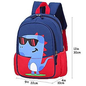 CHERUBIC Kids Toddler Little Backpack Cute Cool Dinosaur Waterpoof Scool Bookbag Backpack For Boys Girls(Red)
