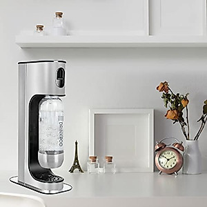 Drinkpod Soda Maker In Stainless Steel Sparkling Water Machine Carbonated Water Maker Includes 3 x Bottles (Sodapod Pro)