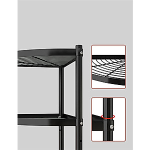 ZIGAMA 3-Tier Kitchen Pot Rack, Multi-layer Corner Shelf Stand Metal Shelves for Kitchen