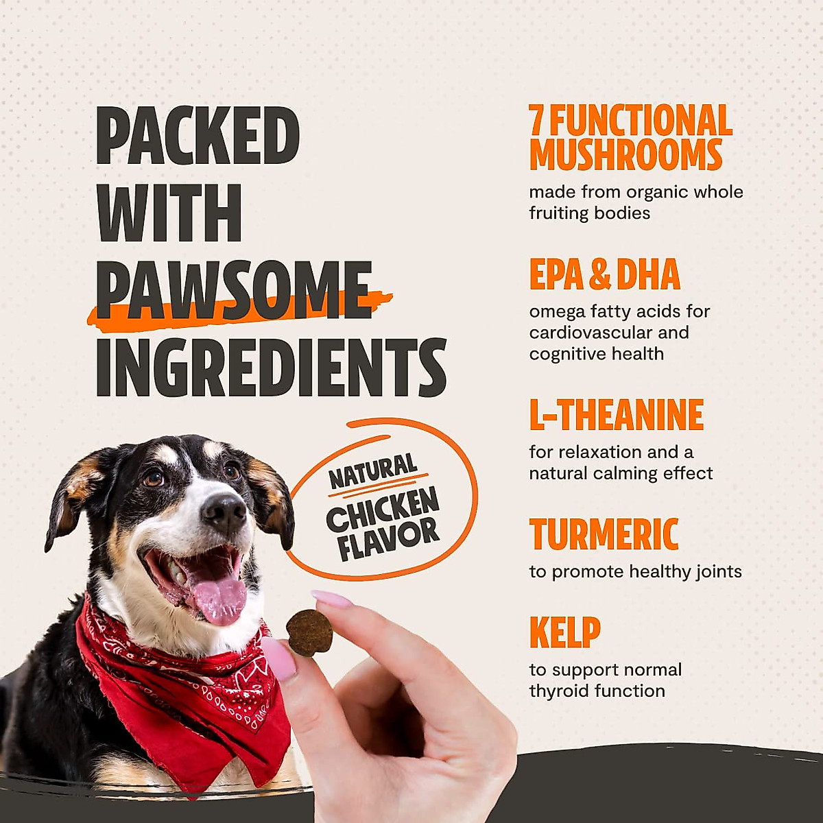FreshCap Shroomies for Dogs - Turkey Tail Mushroom for Dogs, Immune Support Calming Chews, Treats Supplement with 7 Mushrooms for Cognition, Longevity, Cellular & Joint, Lipoma Removal, 180 Soft Chews