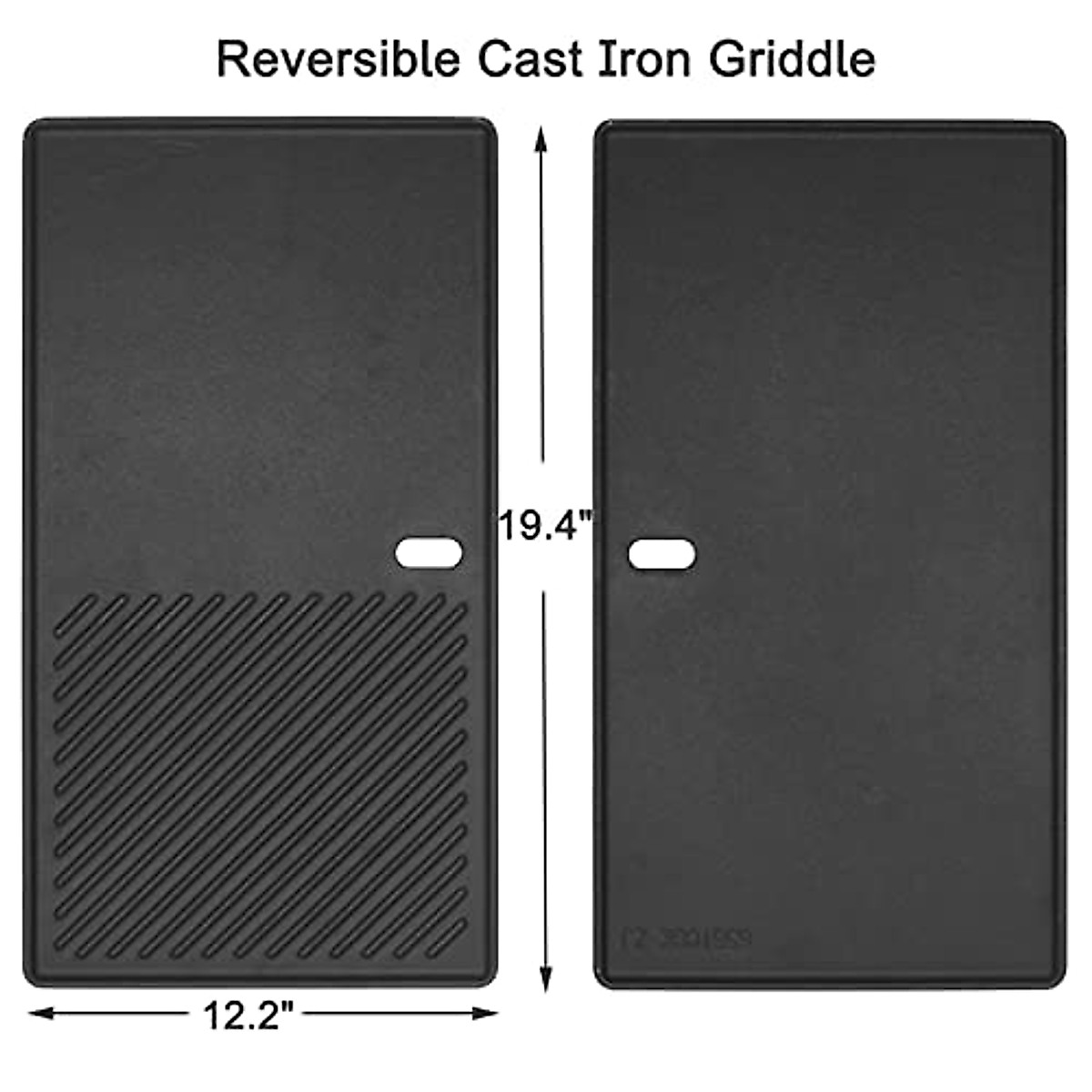 19.4" Cast Iron Griddle Replacement Parts for Pit Boss 700, 800,1000,1100 Series Wood Pellet Grill, Also Compatible with Traeger 22, 34 Series Grill-1 Pack