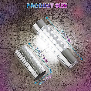 2PCS LED Strobe Baton Light Bright Rechargeable LED Light Club Signs for Bottle Service Reusable Nightclub Parties (Gold+Sliver)