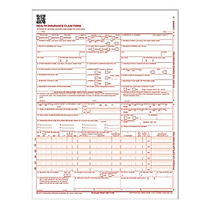 TOPS CMS-1500 Health Insurance Claim Forms for Laser Printer, 8.5 x 11 Inches, 250 Sheets per Pack (50135RV)