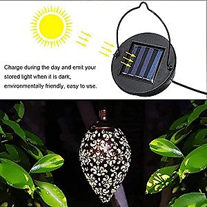 Solar Lantern, Retro Landscape Light, Waterproof Environmentally Friendly LED Home Lighting Iron Garden for Outdoor Decor Yard