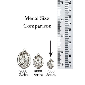 F A Dumont Sterling Silver St. Martin of Tours Pendant with 18" Sterling Silver Lite Curb Chain. Patron Saint of Reformed Alcoholics